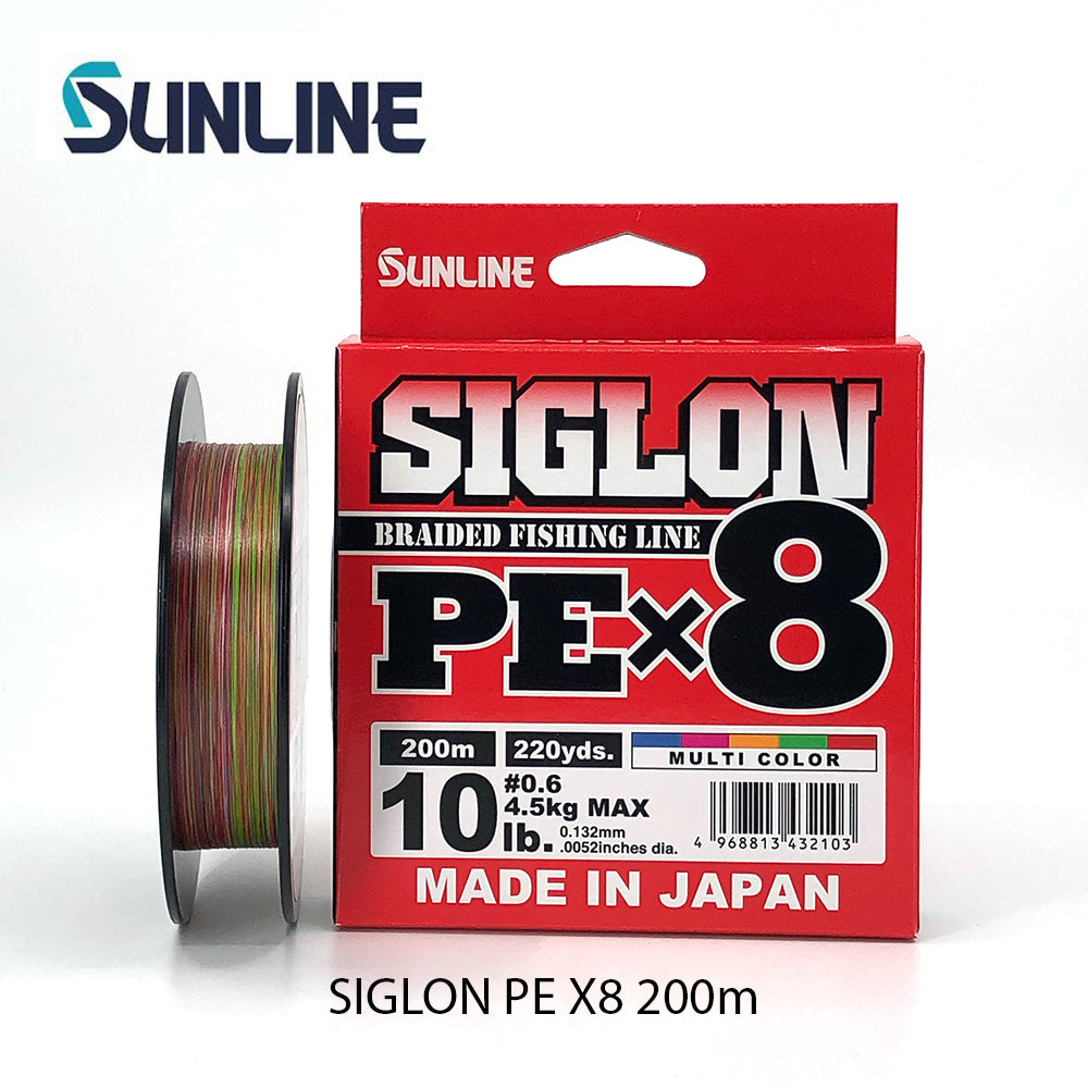 Sunline Siglon PE X8 200m Multi-Color Braided Fishing Line – Profisho ...